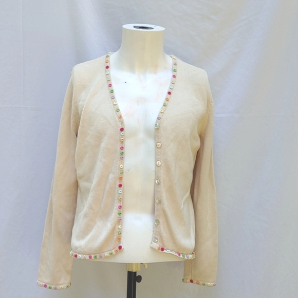 Carroll Reed | Sweaters | Vintage Carroll Reed 0 Cotton Sweater M Cream ...